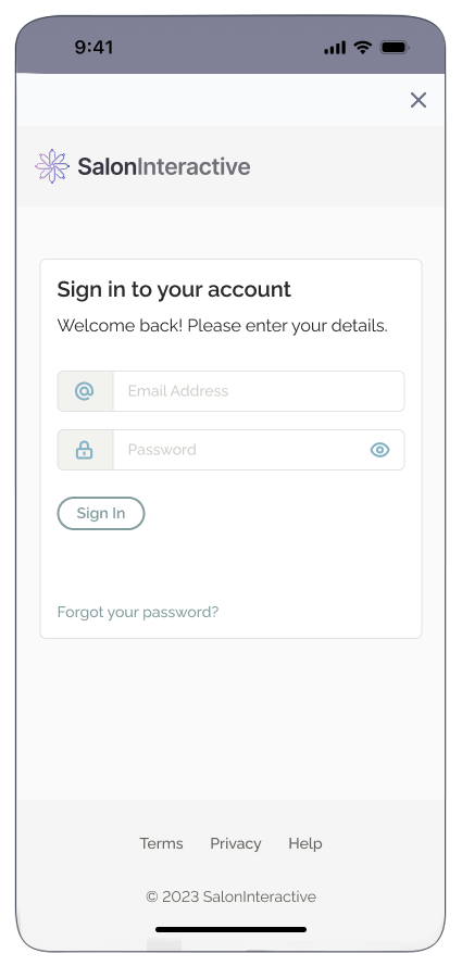What is the SalonInteractive mobile app, and how do I use it?
